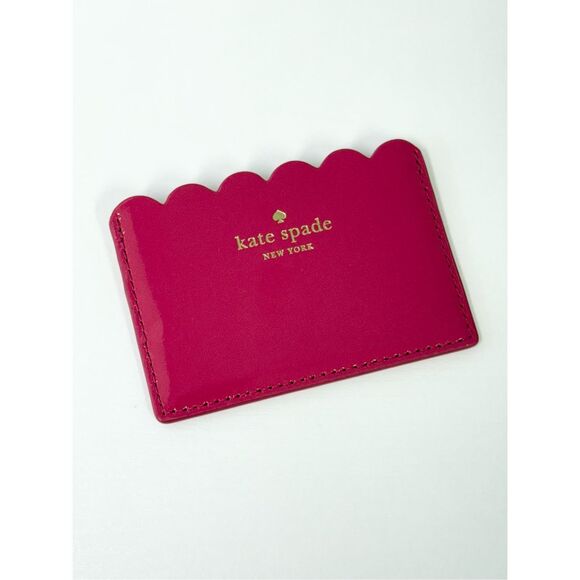 kate spade | Bags | Kate Spade Pink Scalloped Card Holder Case Lily ...